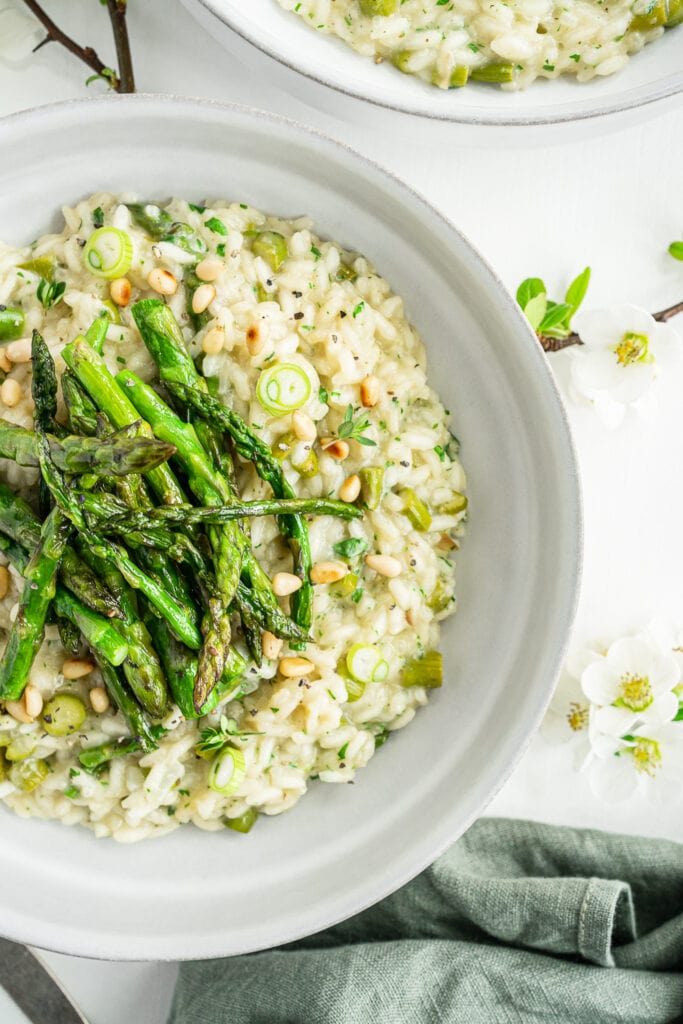 Vegan Asparagus Risotto - Gathering Dreams