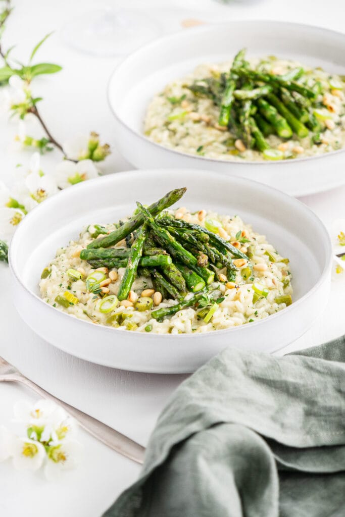 Vegan Asparagus Risotto - Gathering Dreams