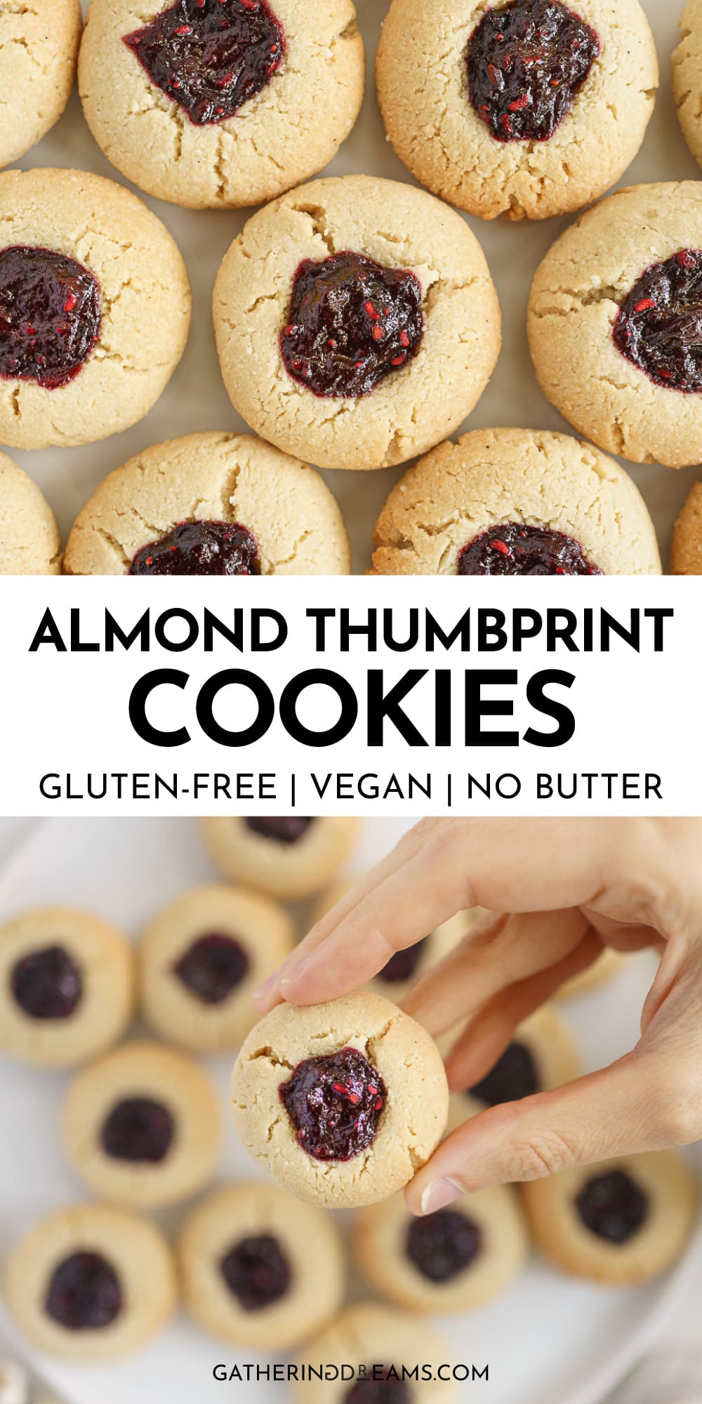 Almond Thumbprint Cookies - Gathering Dreams