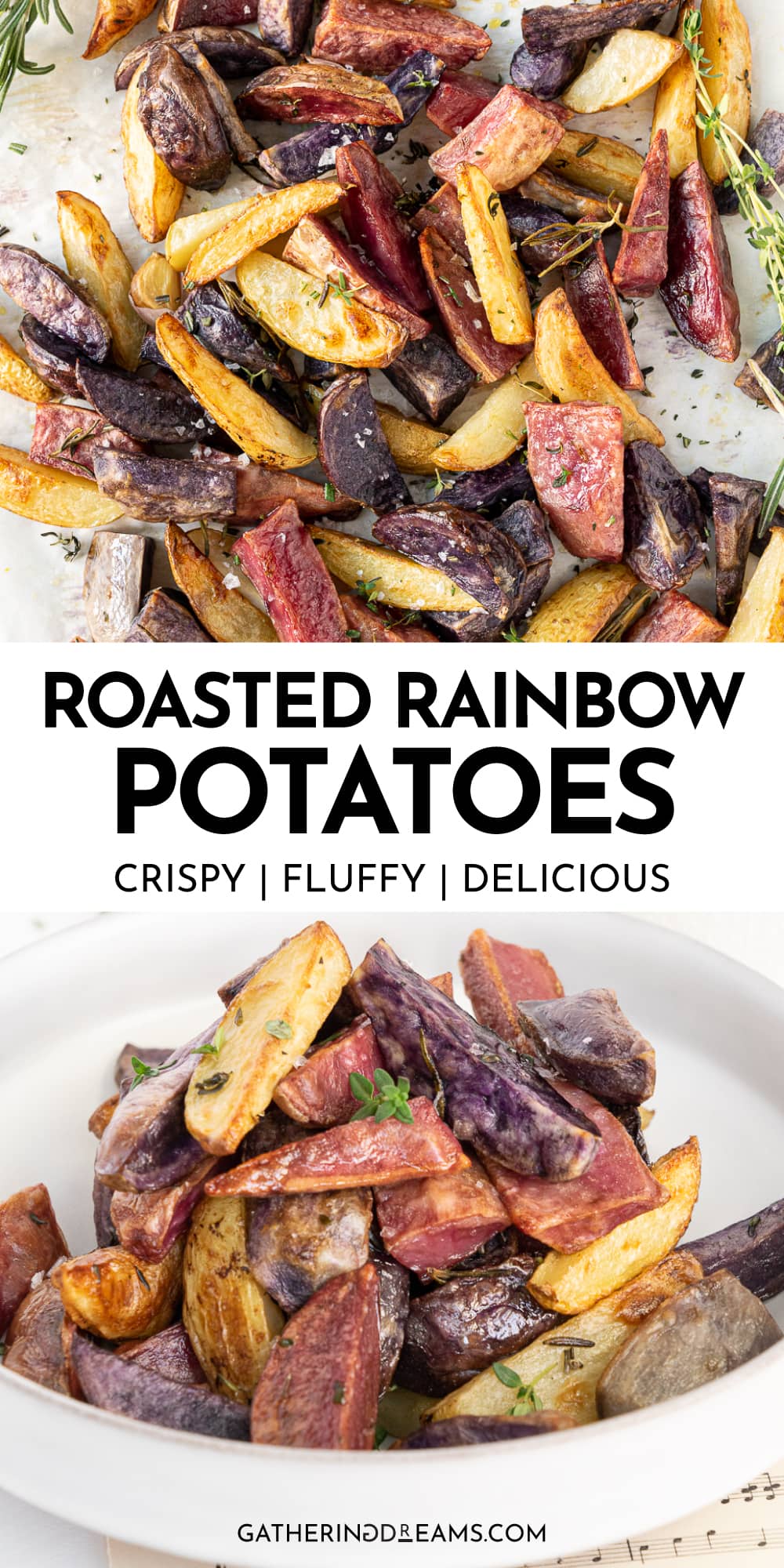 Roasted Rainbow Potatoes - Gathering Dreams