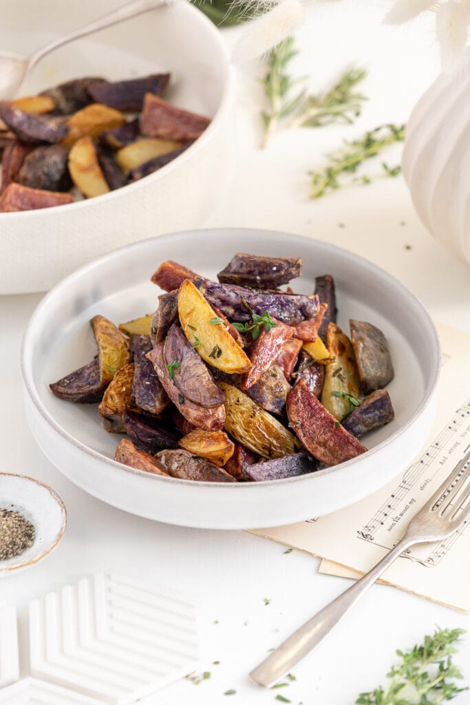 Roasted Rainbow Potatoes - Gathering Dreams