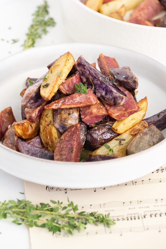 Roasted Rainbow Potatoes - Gathering Dreams