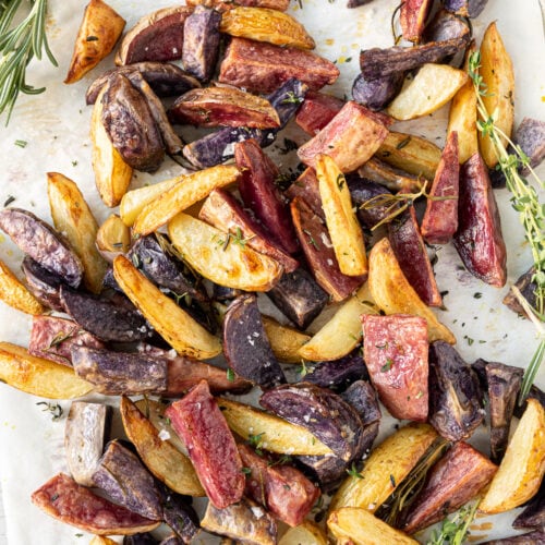 Roasted Rainbow Potatoes - Gathering Dreams
