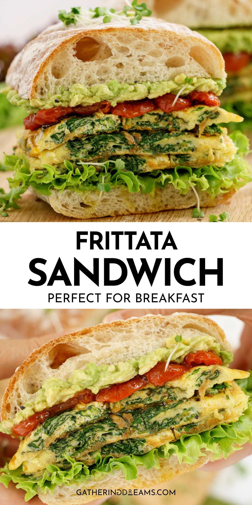 Breakfast Frittata Sandwich - Gathering Dreams