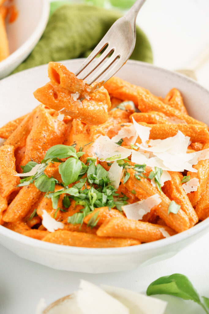 Roasted Red Pepper Pasta - Gathering Dreams