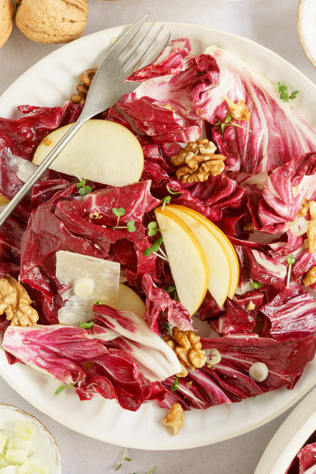 Radicchio Salad with Apples and Walnuts - Gathering Dreams