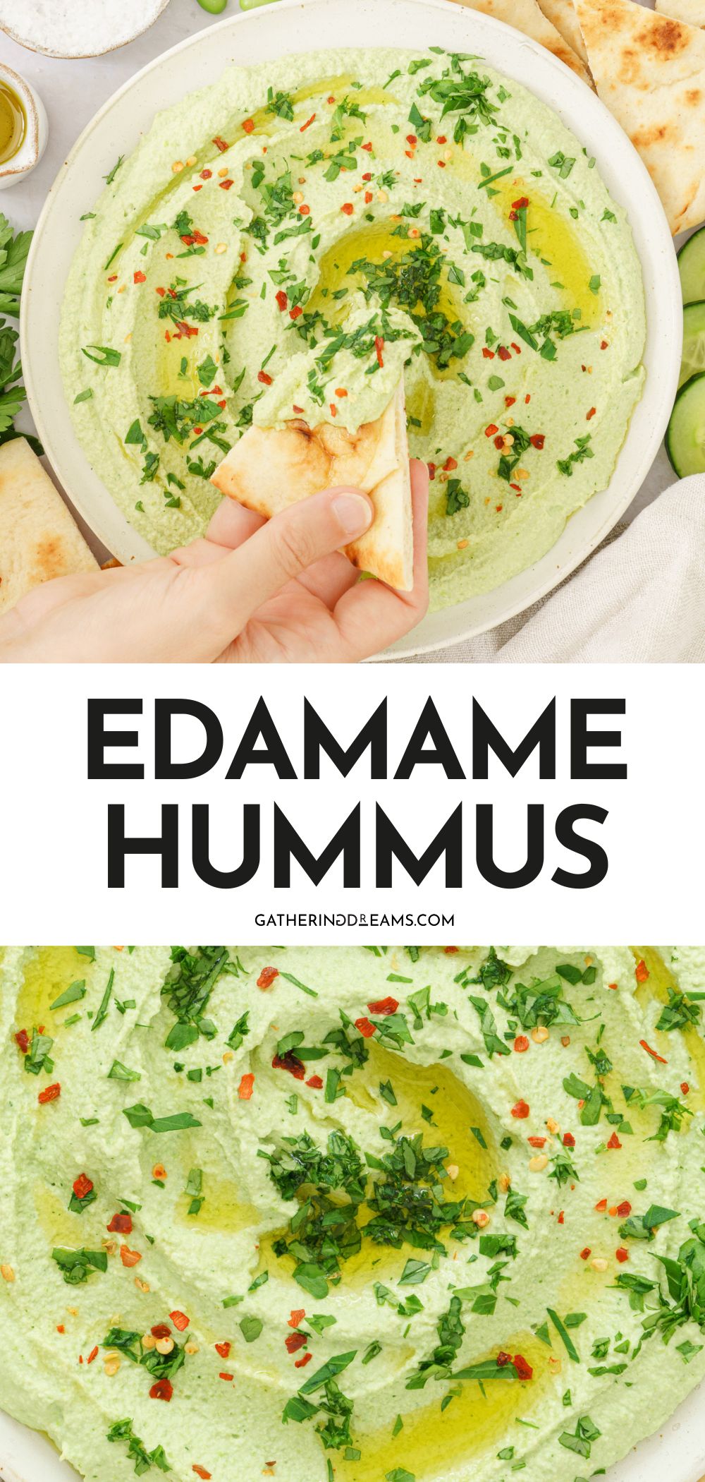 Edamame Hummus - Gathering Dreams
