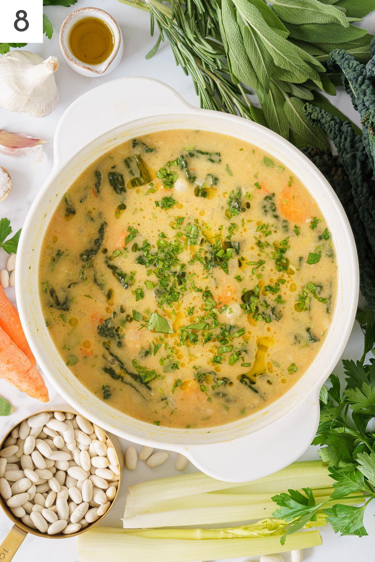 Tuscan White Bean Soup - Gathering Dreams